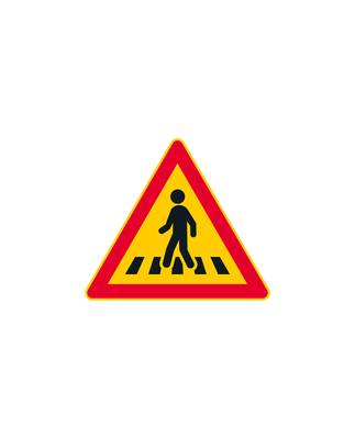 A15 Crosswalk Advance Warning, aluminum (R2 film / ELY mounting ...